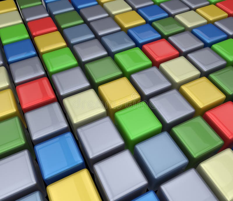 Colorful cubes stock illustration. Illustration of group - 26582621