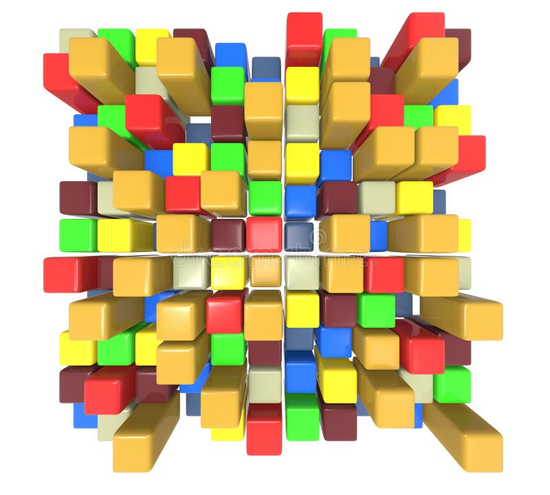 Colorful cubes stock illustration. Illustration of cube - 26582915