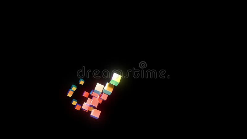 Colorful Cubes Animation Loop, Looping Transition Animation Stock Video ...