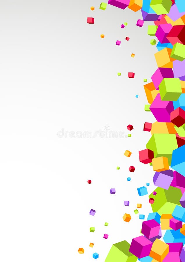 Colorful Border from Cubes stock vector. Illustration of banner - 29205179
