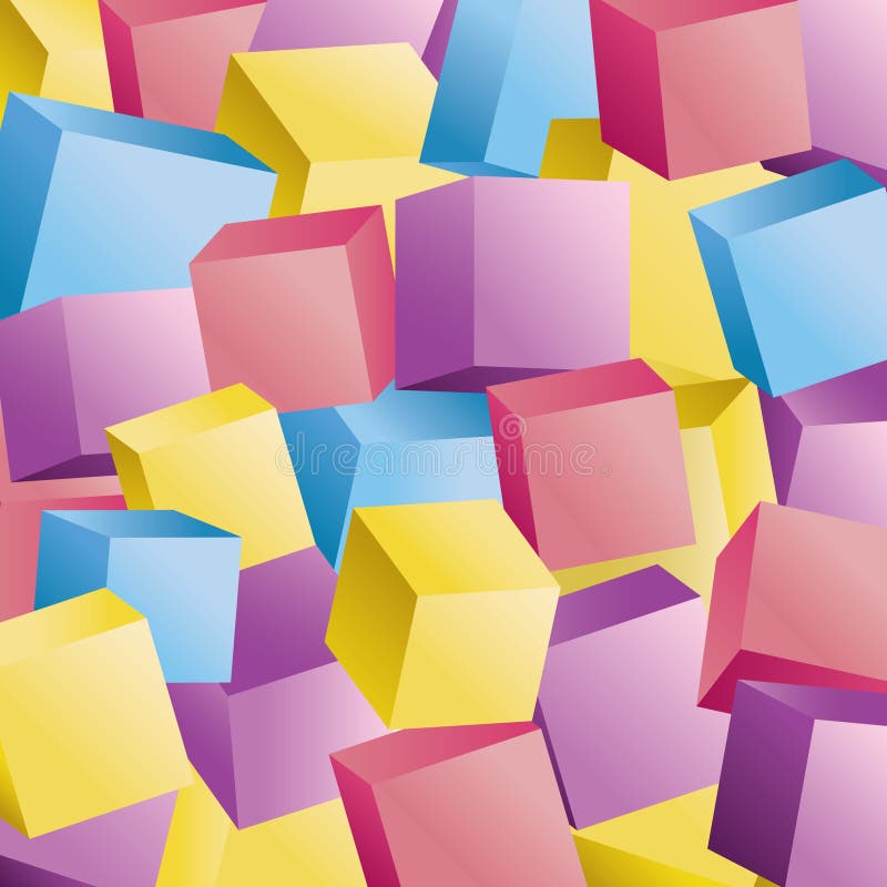 Colorful Cubes Background. Vector Illustration Decorative Design Stock ...