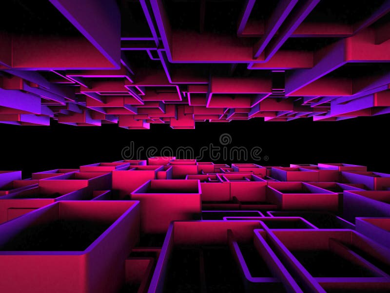 Colorful Cubes Blocks Chaotic Construction Background Stock ...