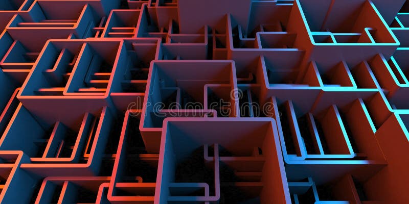 Colorful Cubes Blocks Chaotic Construction Background Stock ...
