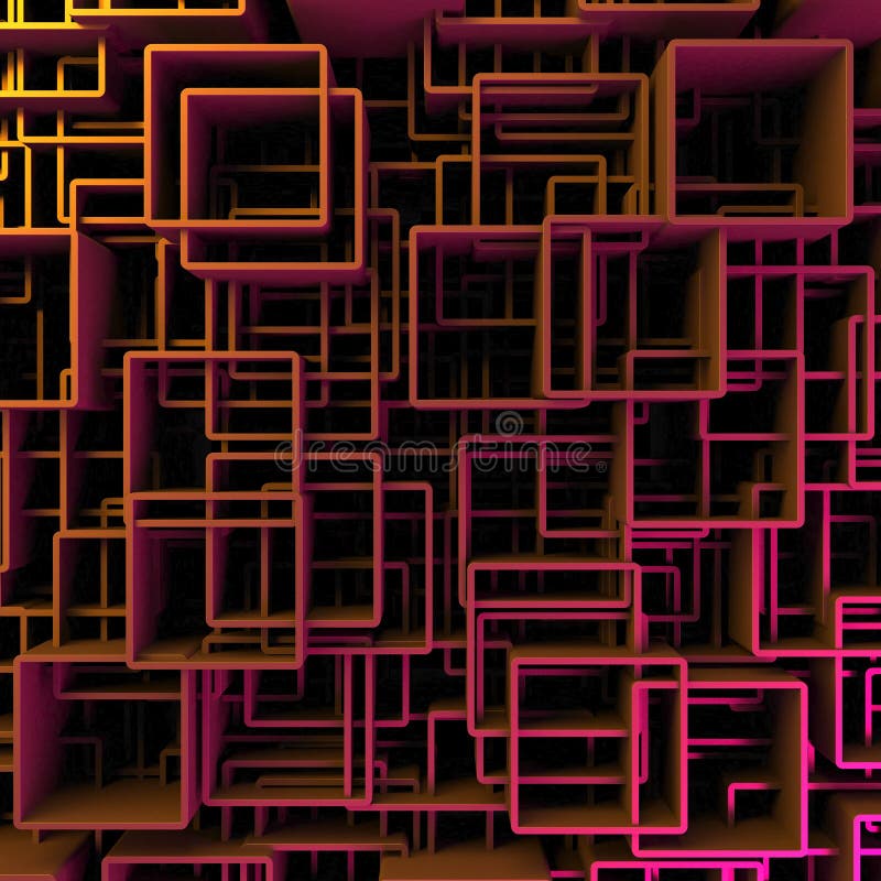 Colorful Cubes Blocks Chaotic Construction Background Stock ...