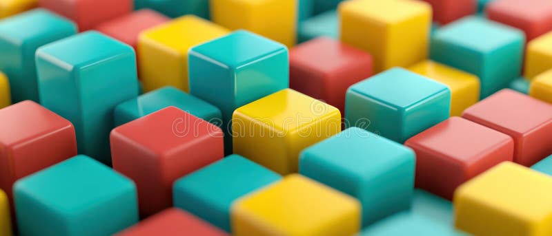 Colorful Cubes Create Abstract Background, Representing Big Data ...