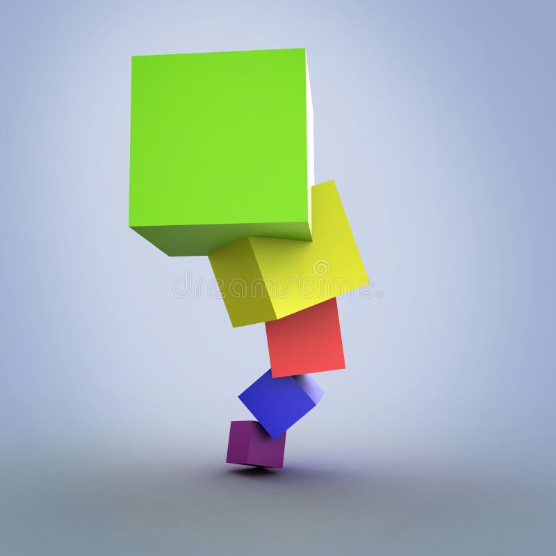 Colorful cubes 3D stock photo. Image of creativity, business - 49336682