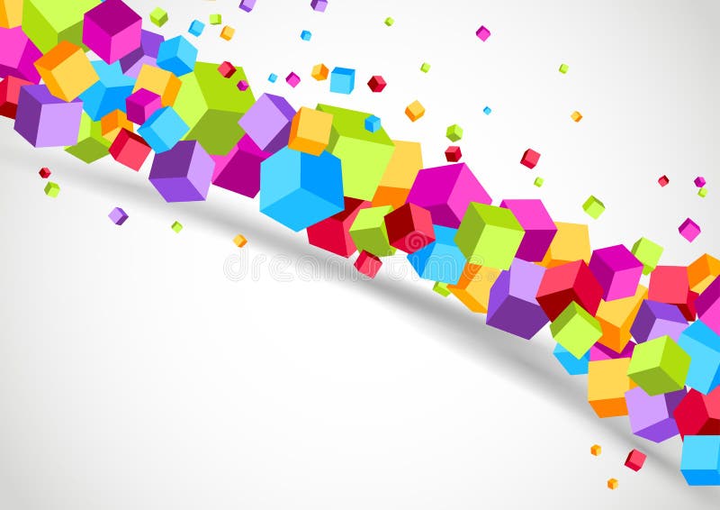 Colorful Border from Cubes stock vector. Illustration of banner - 29205179
