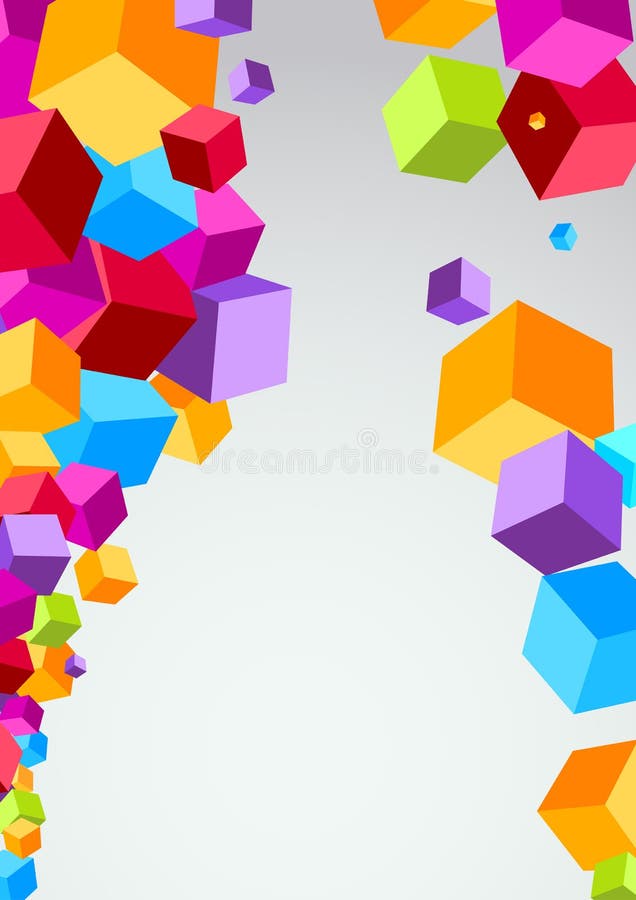 Colorful Border from Cubes stock vector. Illustration of banner - 29205179