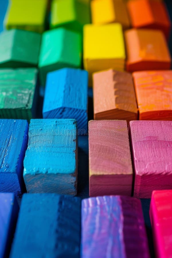 Colorful Cubes on the Surface Stock Image - Image of border, creativity ...