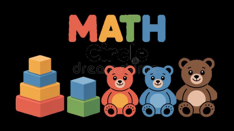 Colorful Cubes and Teddy Bears Learning Math with Circles on ...
