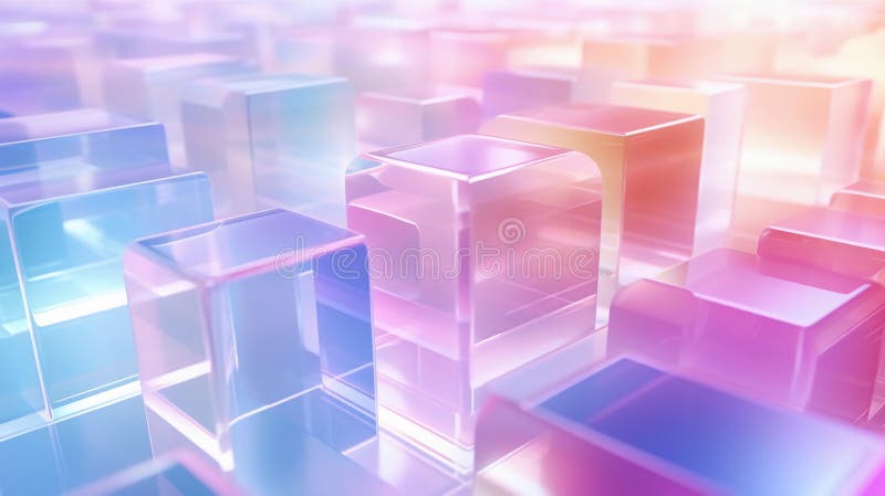 Colorful Cubes in Various Tones Stacked Together, AI-generated. Stock ...