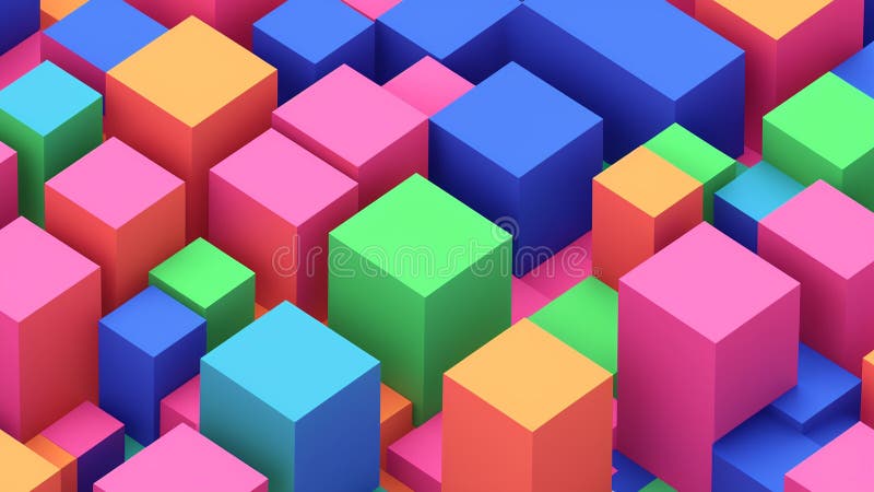 Colorful Cubes Wallpapers by Wallpapers Stock Illustration ...