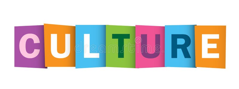 Colorful CULTURE Overlapping Letters Banner Stock Illustration ...