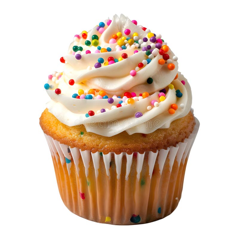 Colorful Cupcake on Transparent Background - Ai Generated Stock ...
