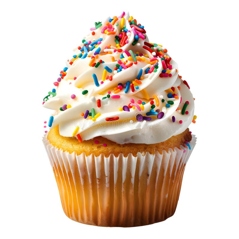 Colorful Cupcake on Transparent Background - Ai Generated Stock ...
