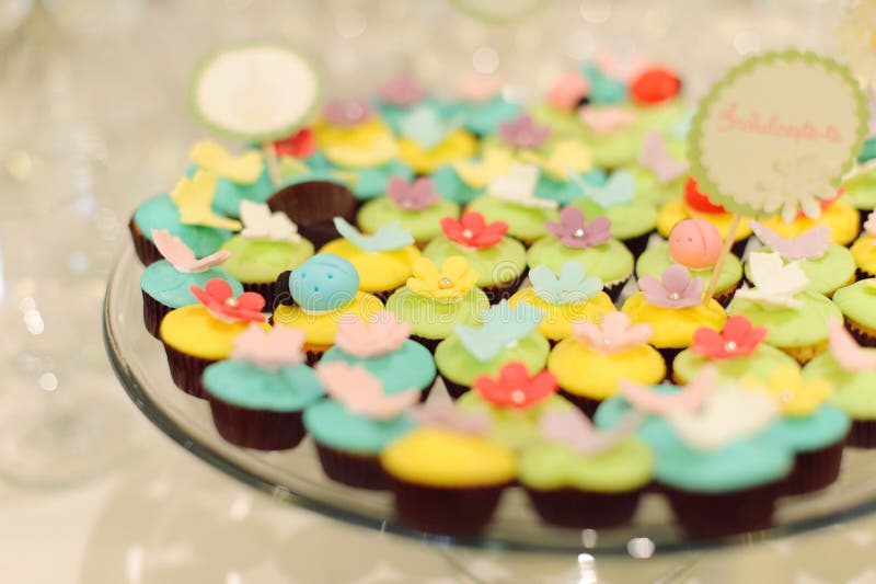 Colorful Cupcakes stock image. Image of cupcake, glass - 42468803