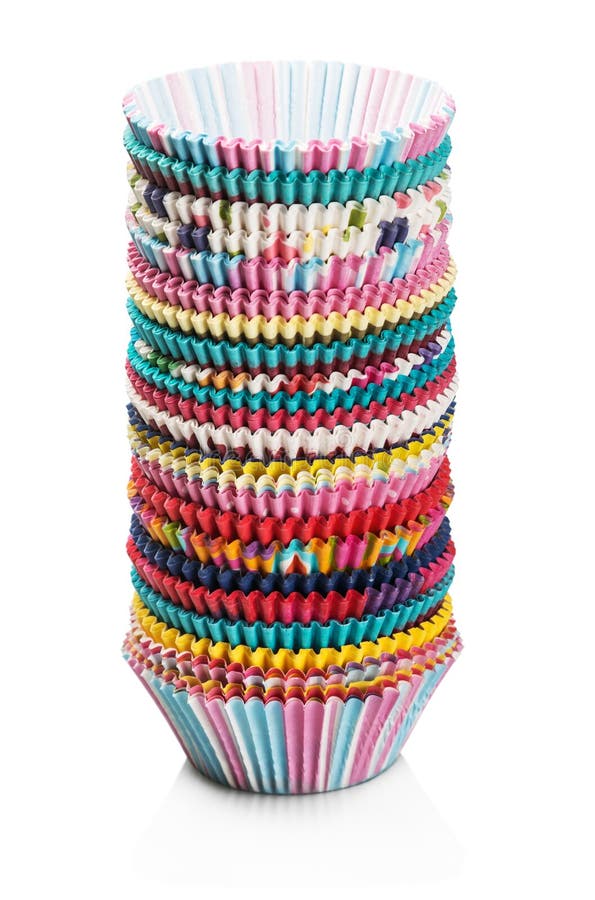 Colorful cupcakes paper stock image. Image of color, dessert - 63336123