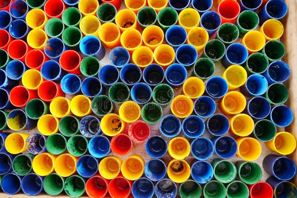 Colorful cups stock photo. Image of accuracy, entertaining - 80030828