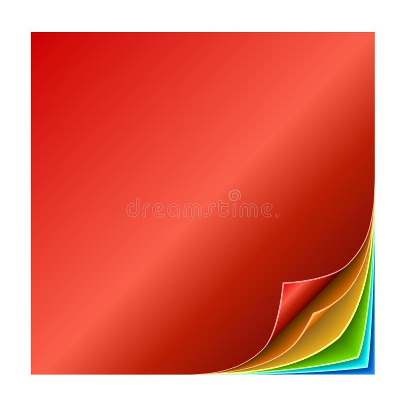 Colorful Curled Page Corners Stock Vector - Illustration of blue ...