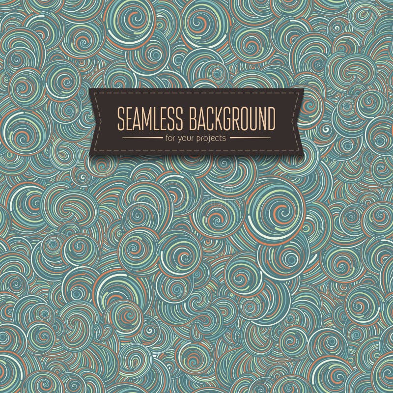 Colorful Curly Seamless Vector Pattern Background Stock Vector ...
