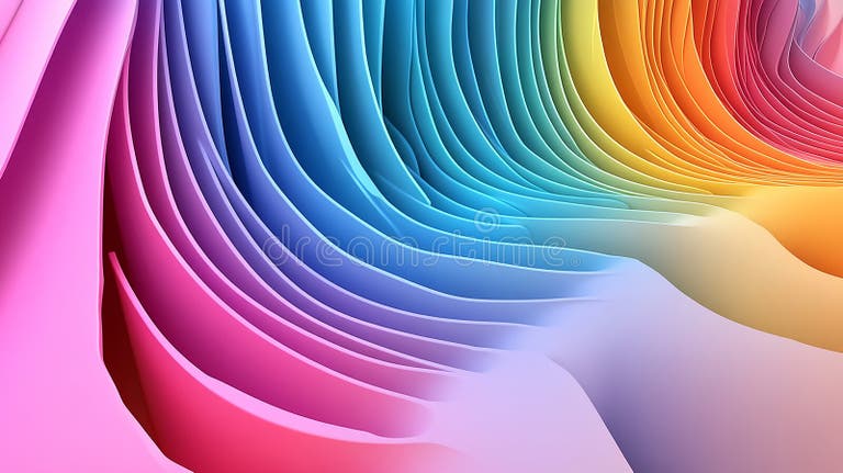 Colorful Curve Abstract Background Composition Stock Illustration ...