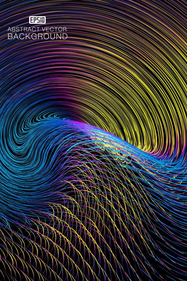 Colorful Curve Composition Glowing Spiral Twist Abstract Texture ...