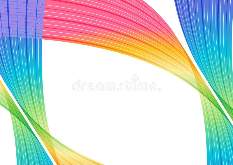 Multicolored Abstract Background, Rainbow Striped Curves on White ... Multicolored Abstract Background, Rainbow Striped Curves on White ...