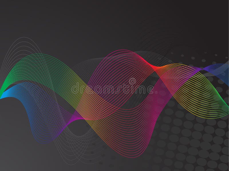 Colorful curve lines stock vector. Illustration of generated - 10725034