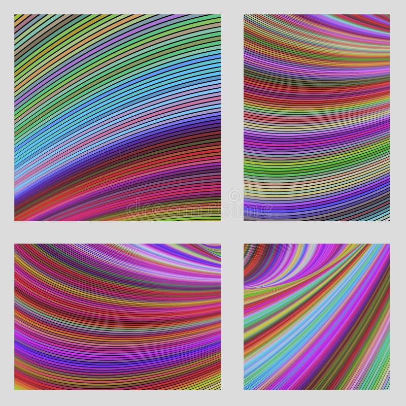 Colorful Digital Art Page Background Set Stock Vector - Illustration of ...