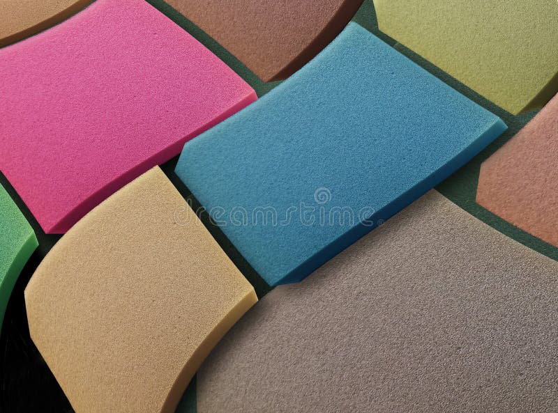 Colorful Curved Rectangular Sponge Foam Stock Photo - Image of ...