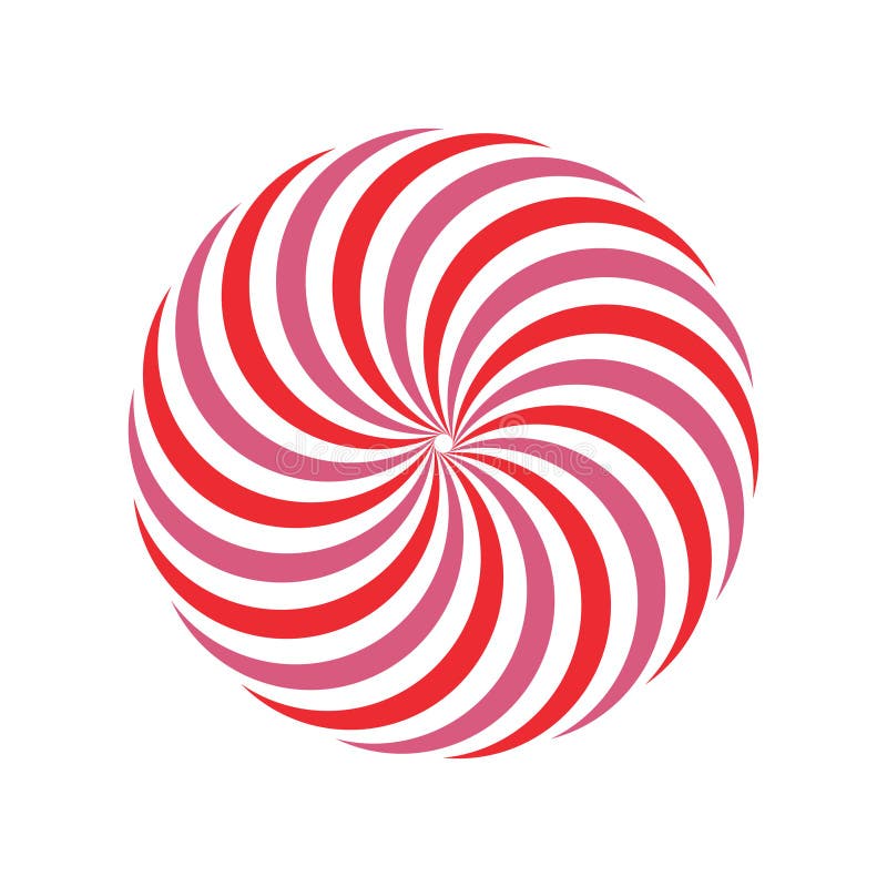 Colorful Curved Stripes Motion Spiral Circle Stock Vector ...