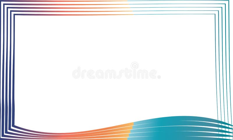 Colorful Curved Vector Lines Frame for Photo or Web Background Stock ...