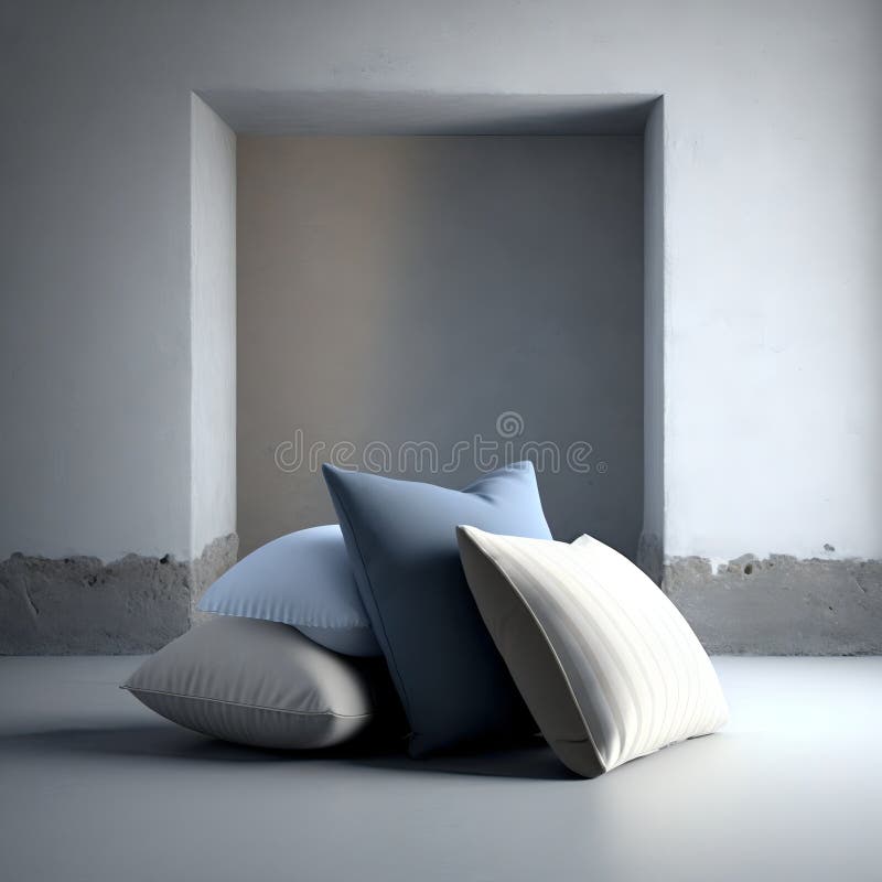 Stack of Pillows. Home Interior Textile Stock Illustration ...