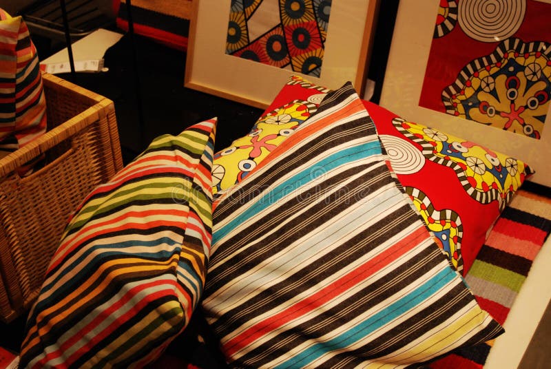 Colorful cushions stock image. Image of style, colourful - 5916663