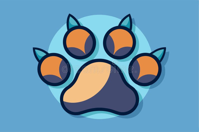 A Colorful, Customizable Dogs Paw Graphic Showcasing Distinct Features ...