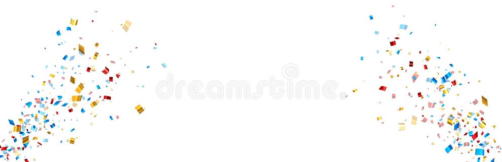 Colorful Cut Out Foil Ribbon Exploding Confetti Stock Vector ...