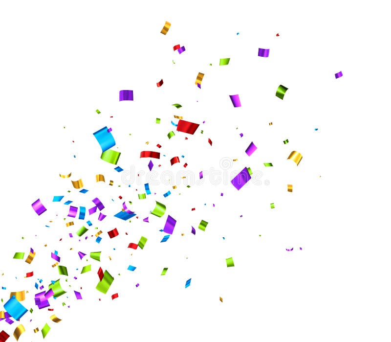 Colorful Cut Out Foil Ribbon Exploding Confetti Stock Vector ...