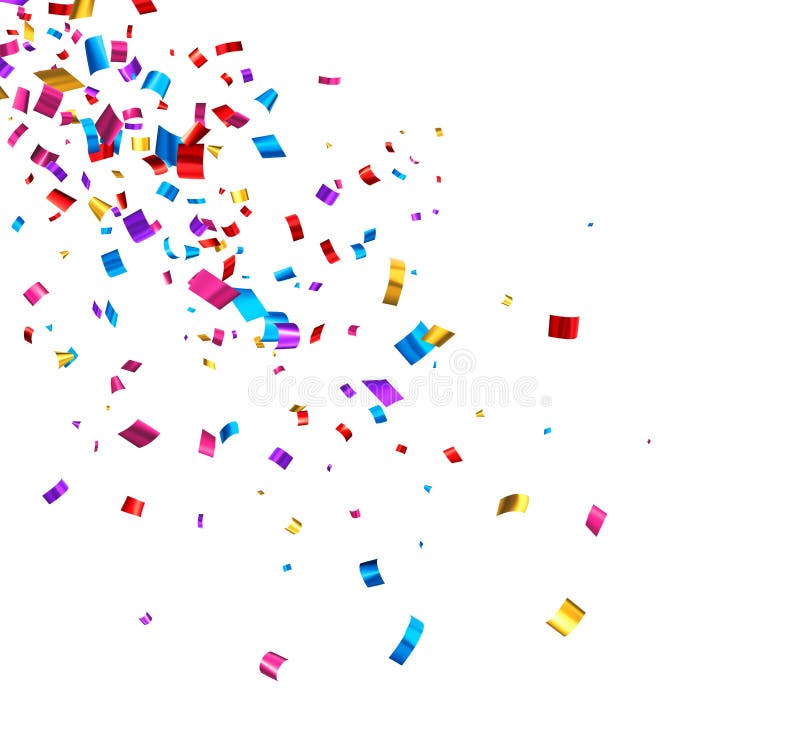 Colorful Cut Out Foil Ribbon Exploding Confetti Stock Vector ...