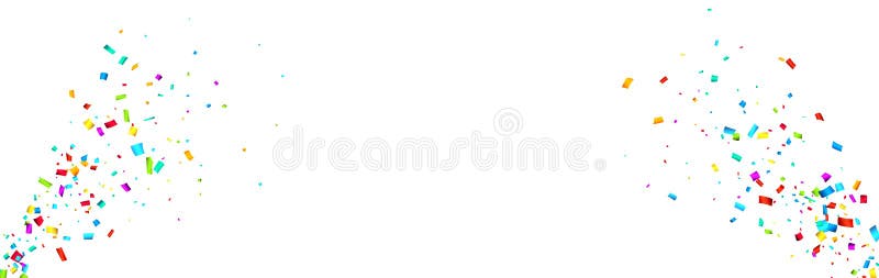 Colorful Cut Out Ribbon Exploding Confetti Stock Vector - Illustration ...