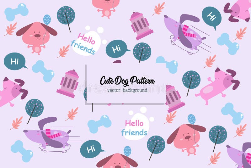 Hello Friends, Vector Graphics Illustration, Seamless Pattern ...