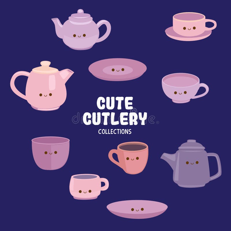 Colorful and cute objects stock vector. Illustration of happy - 196764732