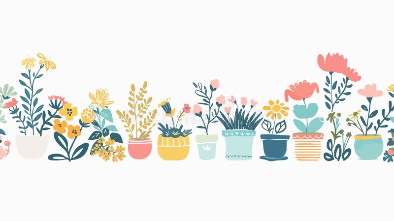 Colorful Seamless Horizontal Border Frame for Design Projects Stock ...