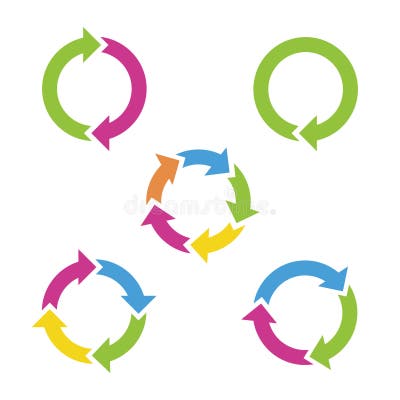 Colorful cycle arrows. stock vector. Illustration of plan - 40735666