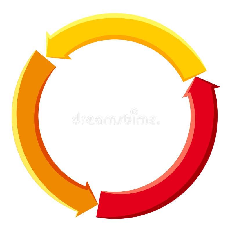 Colorful Cycle Circle Diagram Icon, Cartoon Style Stock Vector ...