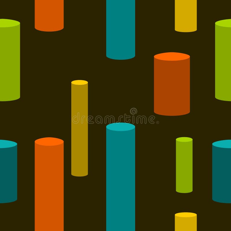 Editable Colorful Cylinders Seamless Pattern Stock Illustrations – 2 ...