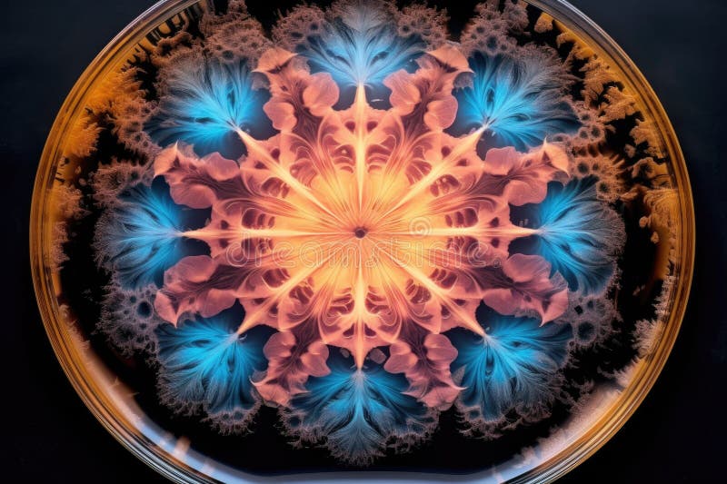 Colorful Cymatics Patterns in Oil and Water Stock Image - Image of ...
