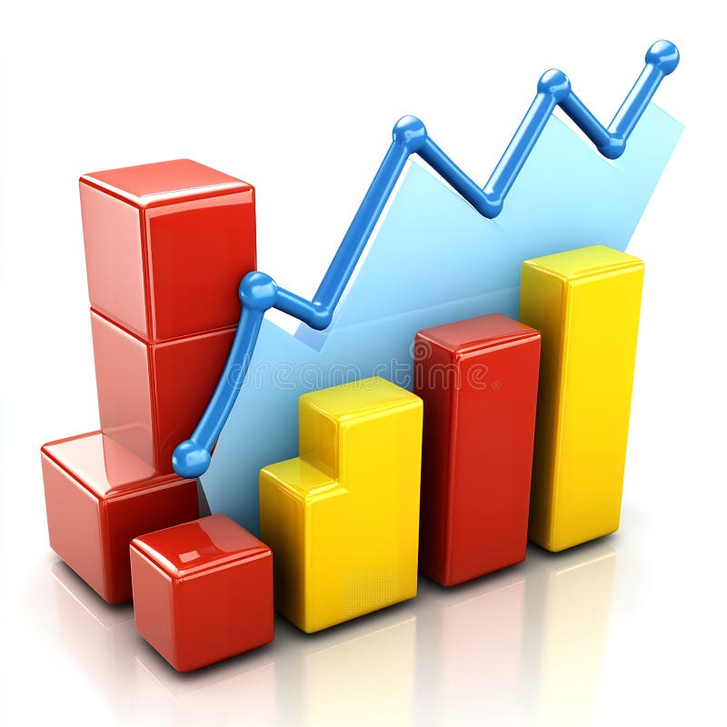 Colorful 3D Bar Graph Shows Growth Stock Illustration - Illustration of ... Colorful 3D Bar Graph Shows Growth Stock Illustration - Illustration of ...