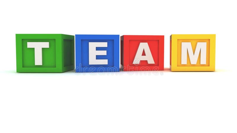 Team Letters Stand on Ground at Dawn, Inspired Teamwork Symbol, Work ...