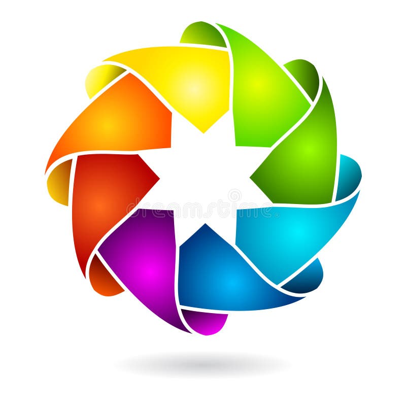 Colorful 3D circle or ring stock vector. Illustration of colour - 41232403