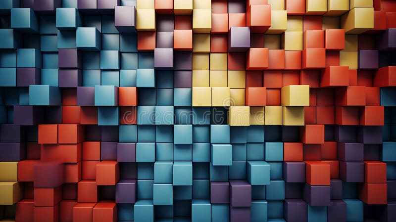 Colorful 3d Cube Wallpapers Hd Wallpapers Stock Illustration ...